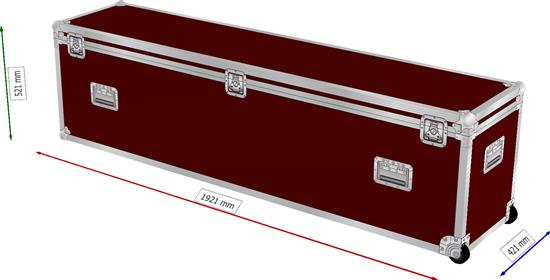 Flightcase with corner wheels dimensions 190x40x50cm | Megacase
