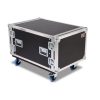 8HE Profi Shockmount Rack schwarz 737mm EBT auf Rollen | Megacase