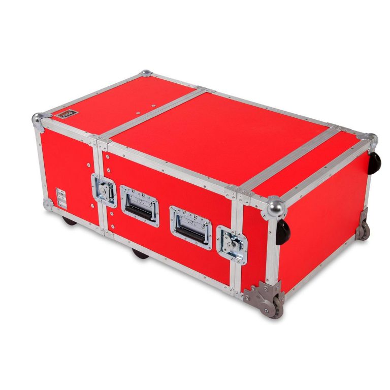 7HE Live Rack 50 Farbe Fach im Deckel und Eckeinbaurollen | Megacase